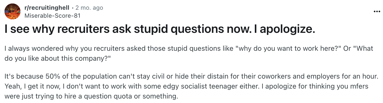 Your Interview Questions Are Stupid